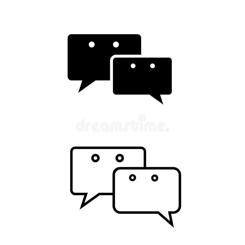 Bubble Speech Communication App Vector Icon. Chat Room Illustration ...