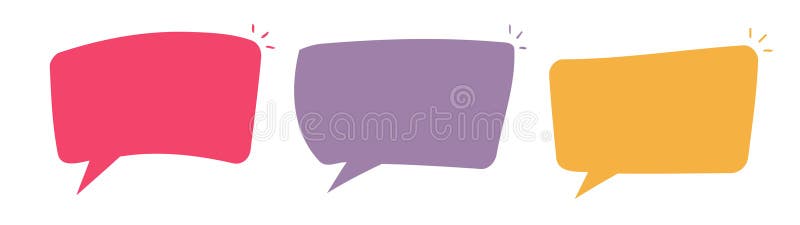 Bubble Speech Doodle Comic Cartoon Dialog Frame Icon Vector Simple ...