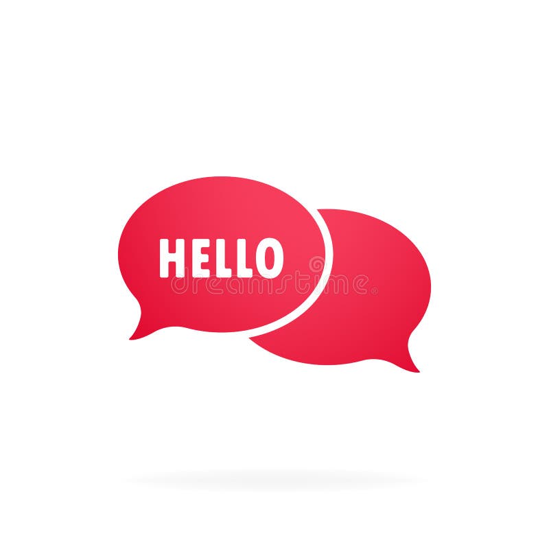 Bubble Speech Hello Message. Dialog. Vector EPS 10 Stock Vector ...