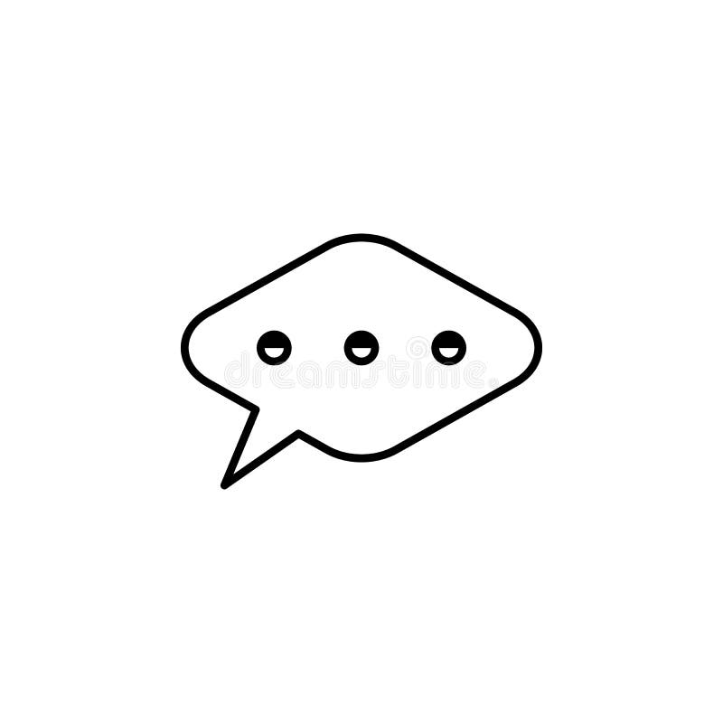 Bubble Speech Line Icon stock illustration. Illustration of sign ...