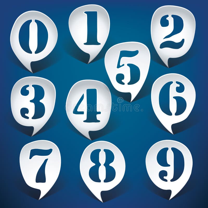 Bubble speech numbers stock vector. Illustration of education - 43760713