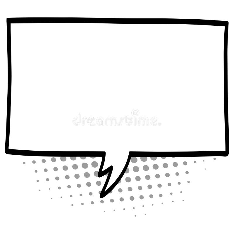 Bubble Speech Square Drawing Vector Art Stock Vector - Illustration of ...