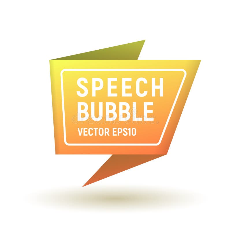 Bubble speech yellow. stock vector. Illustration of blog - 131048550