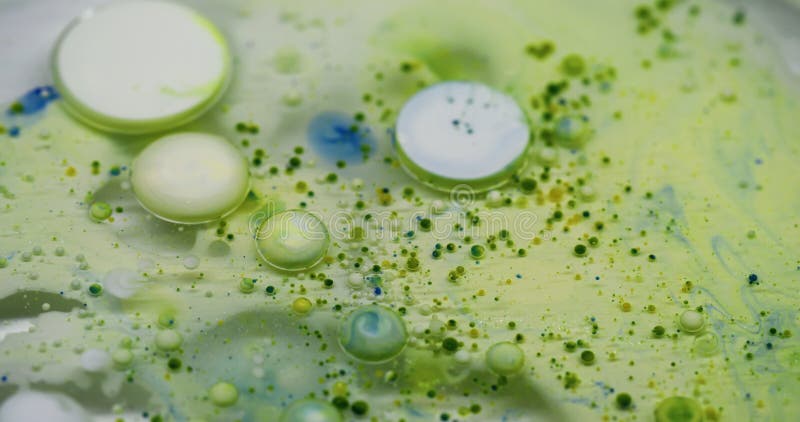 Bubble Spill Ink Oil Color Drops Exploding Water Stock Footage - Video ...