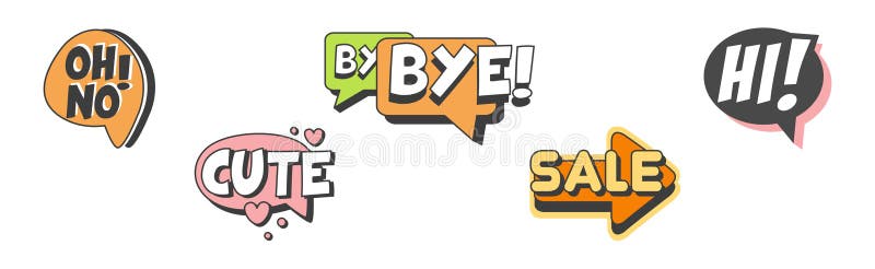 Bubble Talk Phrases Clouds for Online Chat with Different Words Vector ...