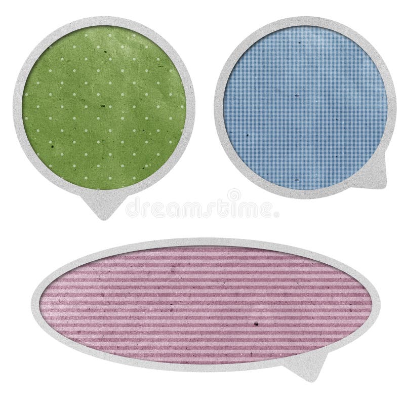Bubble Talk Recycled Papercraft Stock Photo - Image of design, memo ...