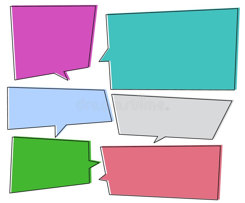 Bubble Talk Speech Illustration on White Background Stock Illustration ...