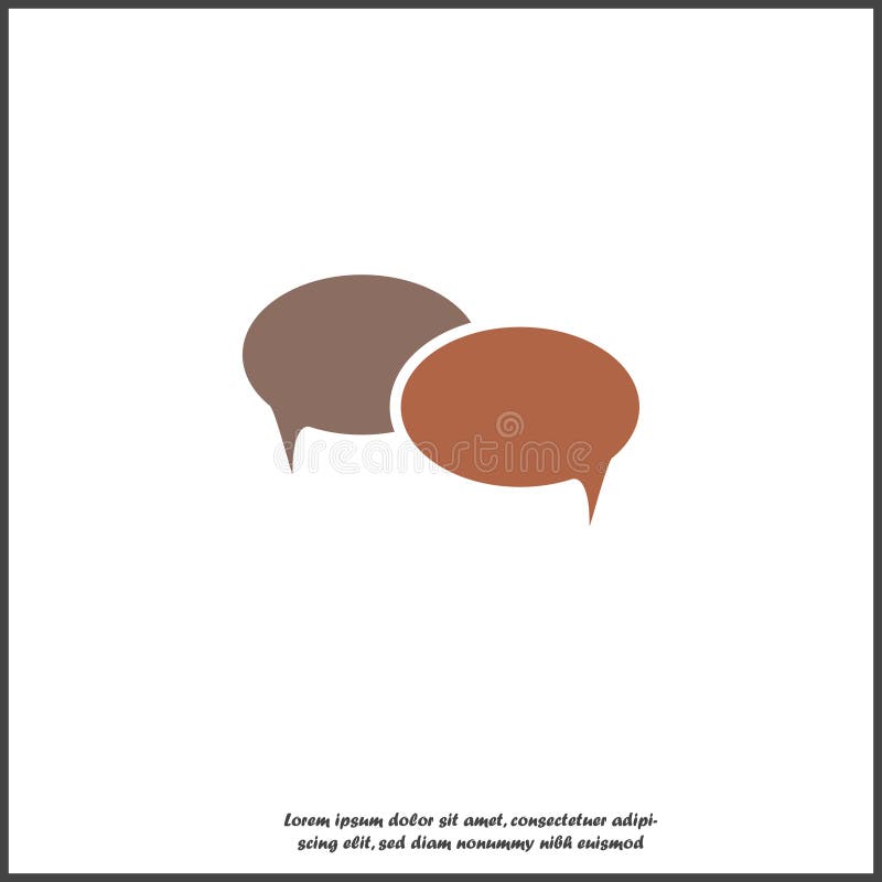 Bubble Talk Vector Icon on White Isolated Background Stock Vector ...