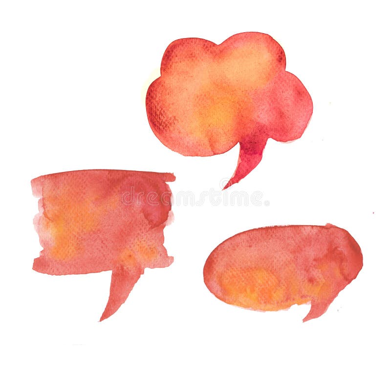 Bubble Talk Watercolor Abstract Background. Stock Illustration ...