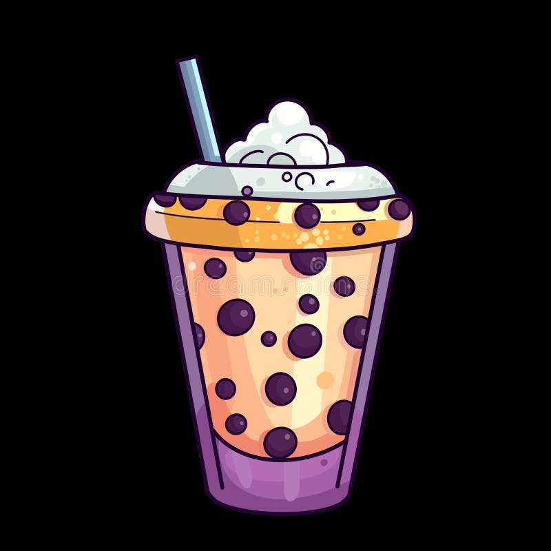 Eating Boba Bubble Milk Tea Stock Illustrations – 47 Eating Boba Bubble ...
