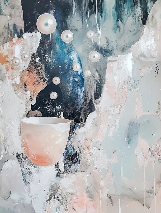 Bubble Tea Cup Surrounded by Floating Bubbles Against an Abstract ...