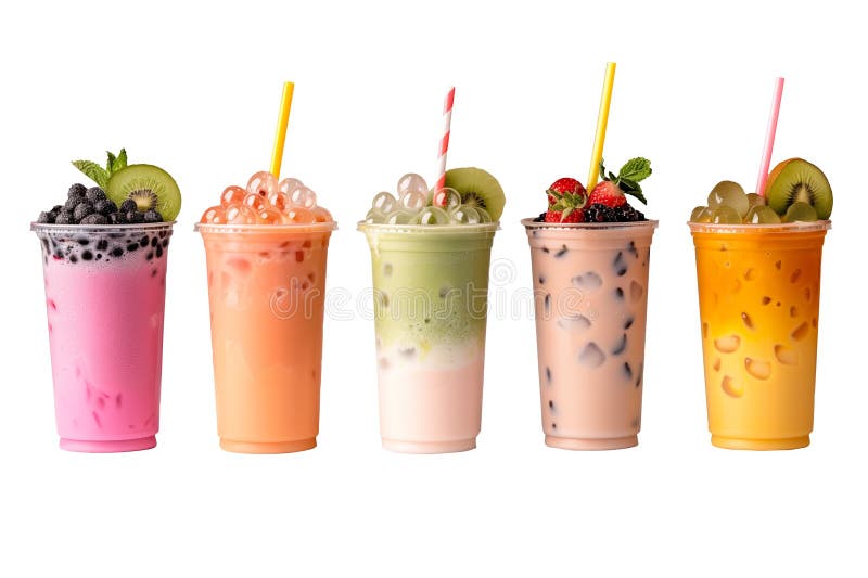 Layered Bubble Tea Transparent Glass Tapioca Pearls Stock Photos - Free ...