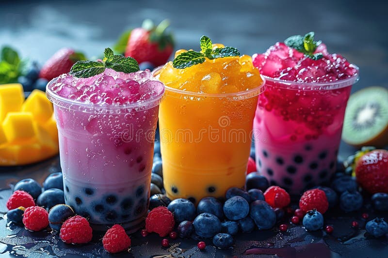 Bubble Tea. Glass of Bubble Tea. Yellow Bubble Tea Stock Image - Image ...