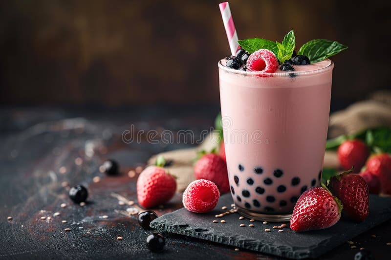 Bubble Tea. Glass of Bubble Tea. Yellow Bubble Tea Stock Image - Image ...