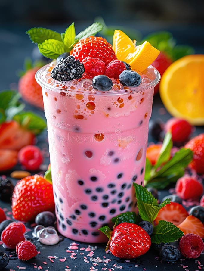Bubble Tea. Glass of Bubble Tea. Yellow Bubble Tea Stock Image - Image ...