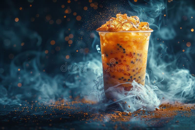 Bubble Tea. Glass of Bubble Tea. Yellow Bubble Tea Stock Photo - Image ...