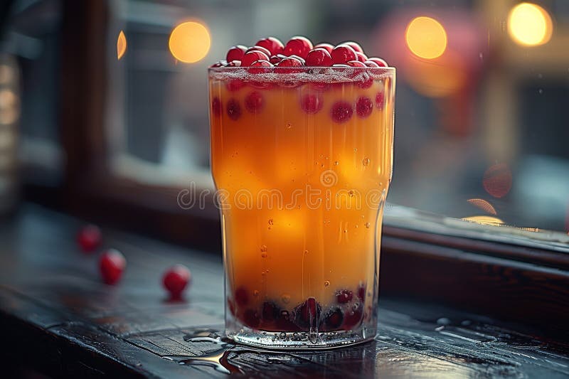 Bubble Tea. Glass of Bubble Tea. Yellow Bubble Tea Stock Photo - Image ...