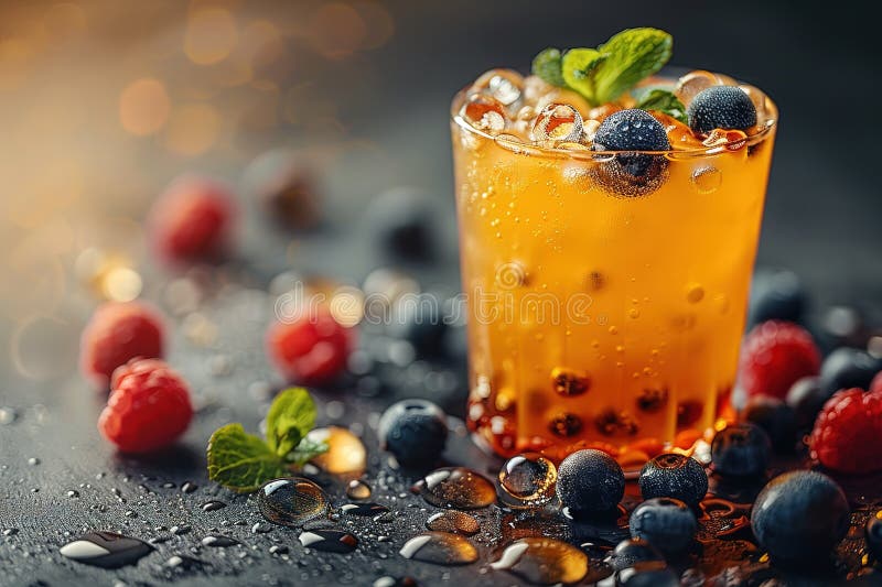 Bubble Tea. Glass of Bubble Tea. Yellow Bubble Tea Stock Photo - Image ...