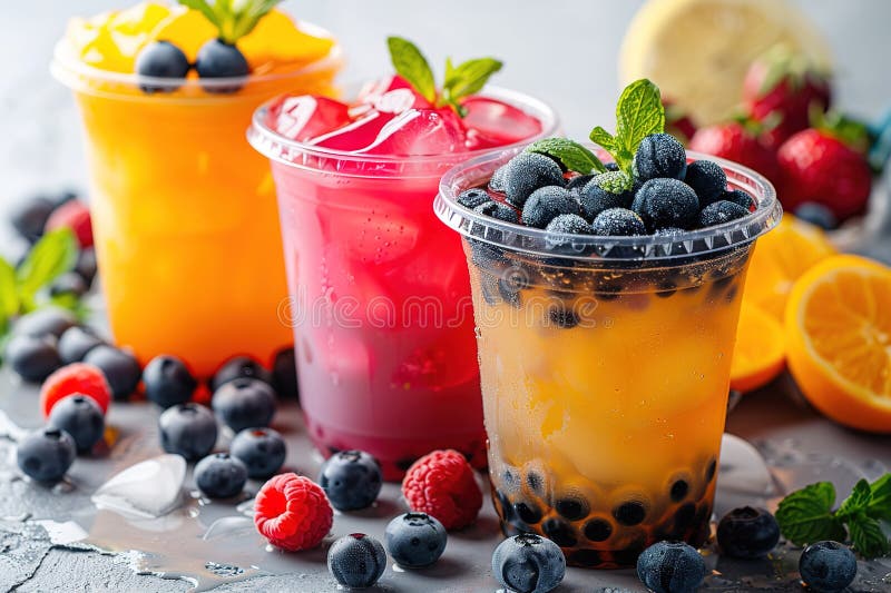 Bubble Tea. Glass of Bubble Tea. Yellow Bubble Tea Stock Image - Image ...