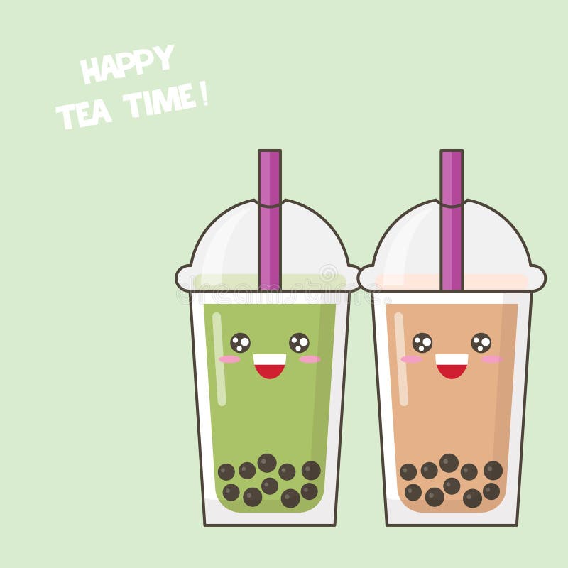 Bubble Tea or Pearl Milk Tea Carton Stock Vector - Illustration of ...