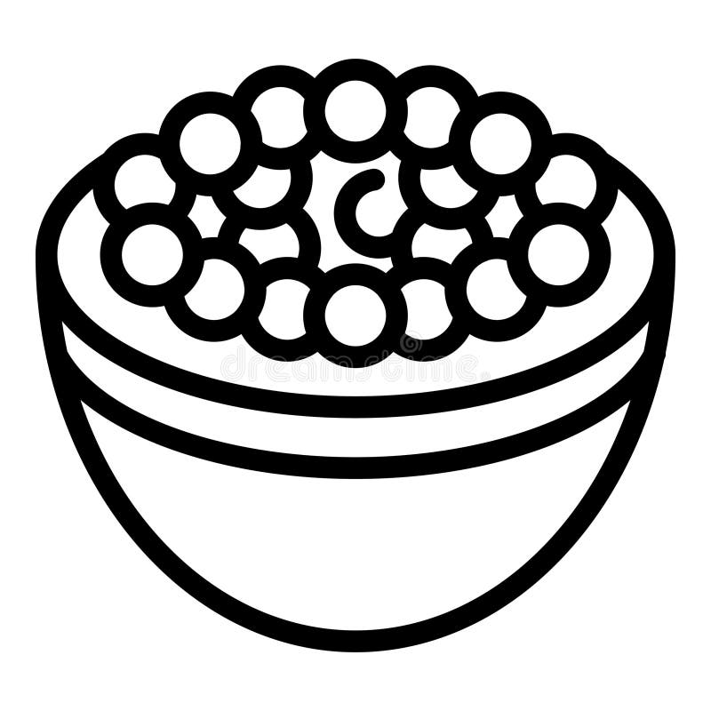 Tapioca Pearls Doodle Icon, Vector Color Line Illustration Stock Vector ...