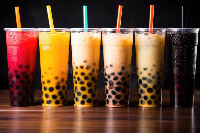 Bubble Tea with Tapioca Balls, AI Generative Stock Illustration ...