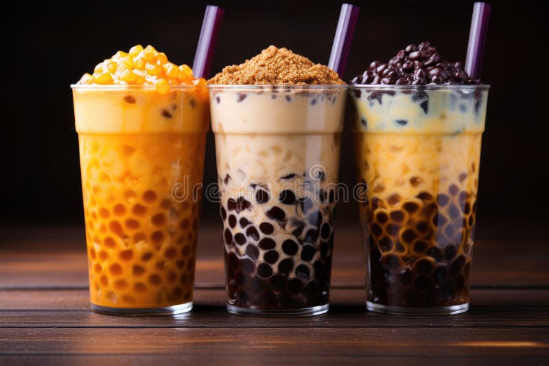 Bubble Tea with Tapioca Balls, AI Generative Stock Illustration ...