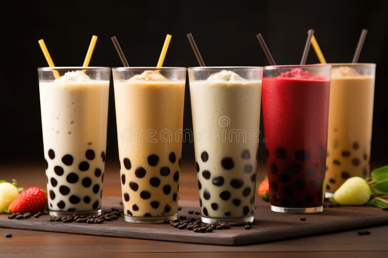 Bubble Tea with Tapioca Balls, AI Generative Stock Illustration ...