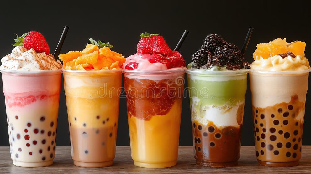 Bubble tea toppings stock photo. Image of meal, fruit - 340092736