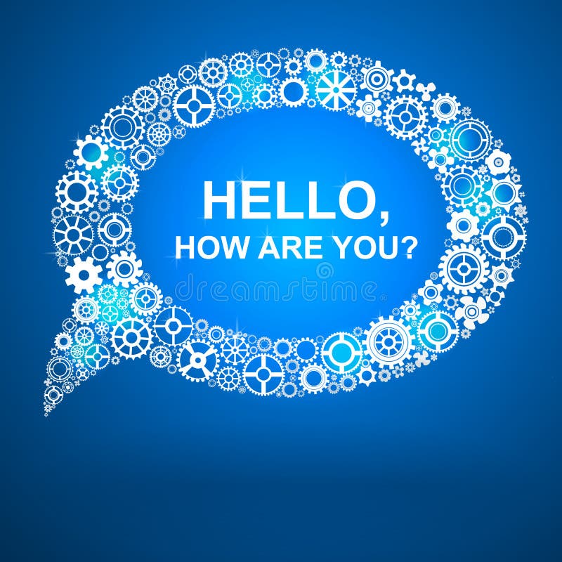 The Hello Icon. Greet and Hi Symbol Stock Vector - Illustration of ...
