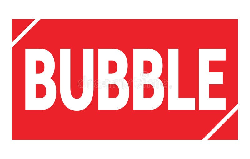 BUBBLE Text Written on Red Stamp Sign Stock Illustration - Illustration ...