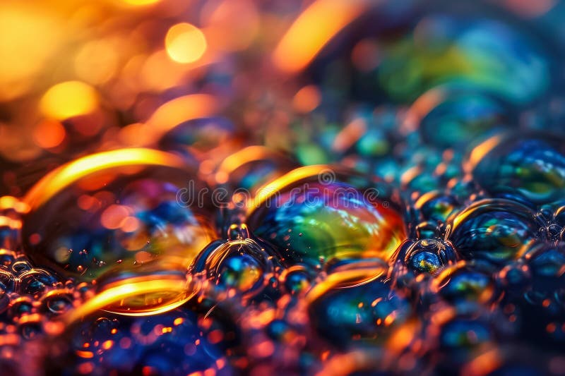 Bubble Texture with Shapes and Rainbow Stock Illustration ...