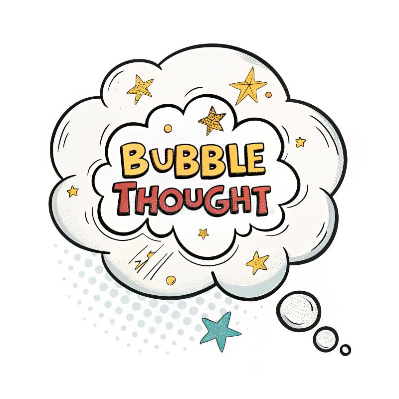 Bubble Thought Comic Speech Bubble Design, Pop Art, Cartoon, Vector ...