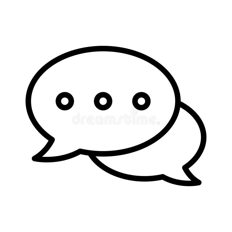 Thin Line Word Bubble Icon Stock Illustrations – 975 Thin Line Word ...
