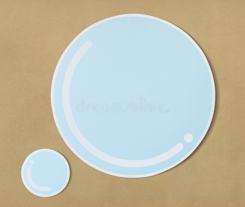 Bubble Water Cut Out Paper Icon Stock Illustration - Illustration of ...