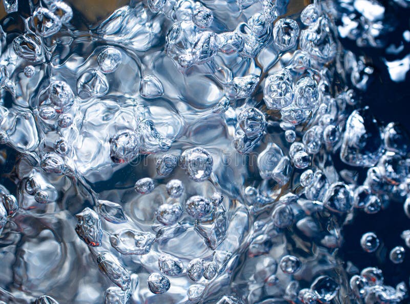 Bubble on the Water Surface, Black or Dark Surface. Bubble from the ...