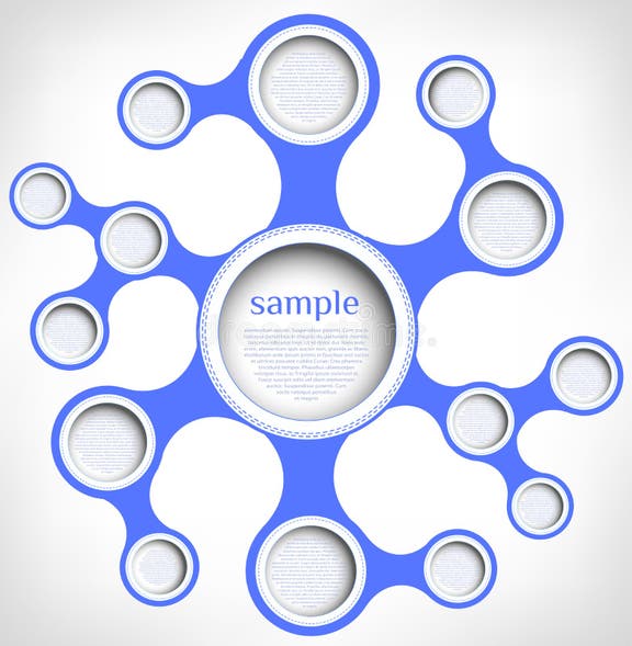 Bubble Web Design Template / Retro Style Stock Vector - Illustration of ...