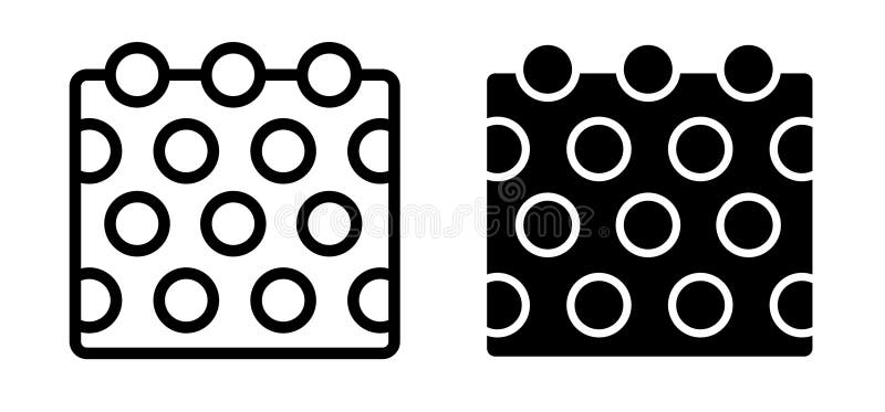 Bubble Wrap Icon Set. Cutlery Plastic Bubblewrap Foil Vector Symbol ...