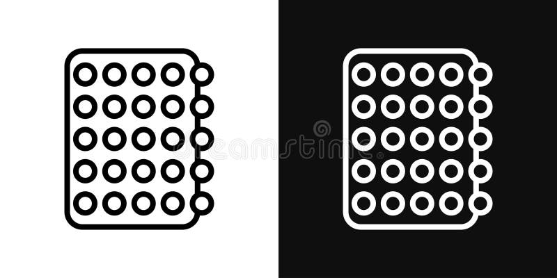 Bubble Wrap Icon Set. Cutlery Plastic Bubblewrap Foil Vector Symbol ...