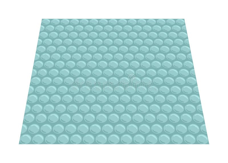 Bubble Wrap Sheet. Simple Flat Illustration in Perspective View. Stock ...