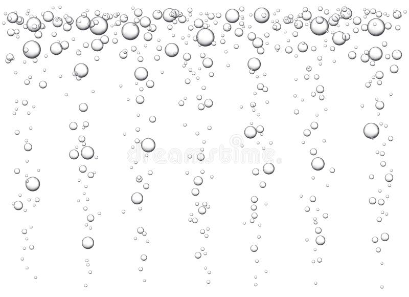 Vector Illustration of Water Bubbles Rising in an Underwater Scene ...