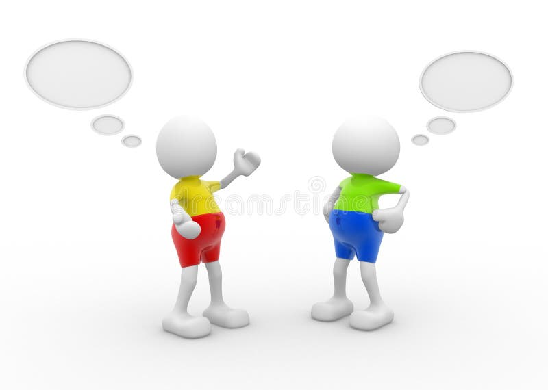 3d people discussion stock illustration. Illustration of concept - 25915294