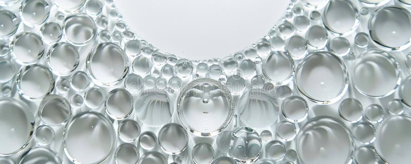 Bubbles Arranged in a Circular Pattern on a Plain White Canvas, Their ...