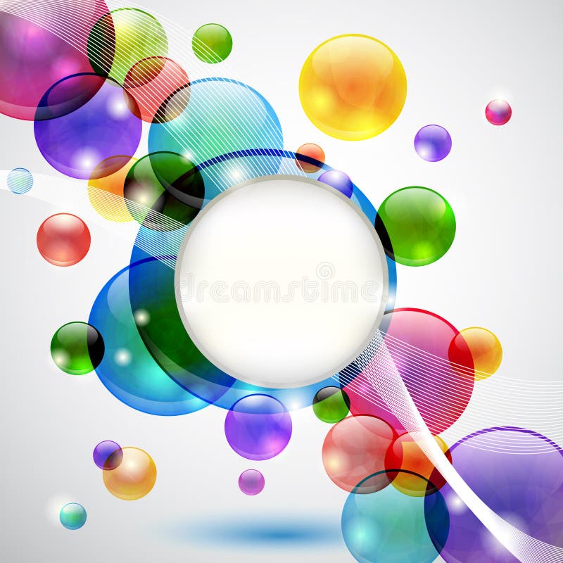Rainbow Bubbles Background for Elegant Flyers Stock Vector ...