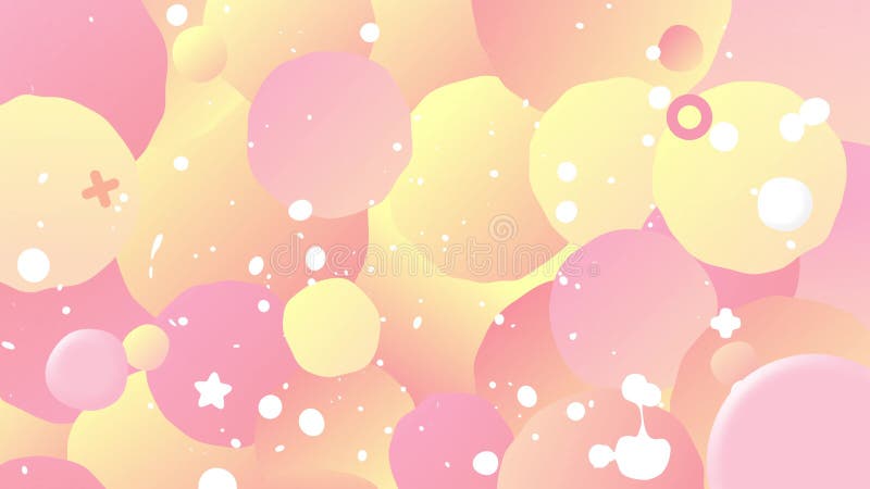 Bubbles Background Animation, 2d Animation of Pink and Yellow Bubbles ...