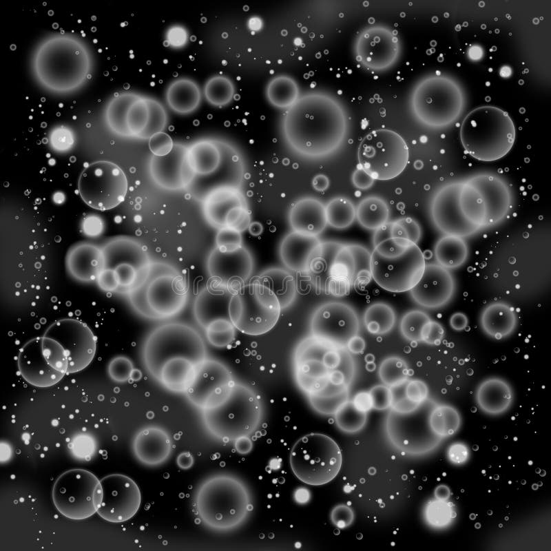 Bubbles on a Black Background Stock Illustration - Illustration of ...