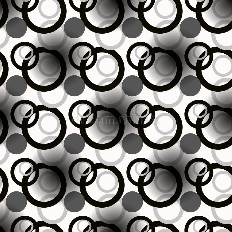 Black White Round Bubbles Repeat Pattern Stock Illustrations – 298 ...