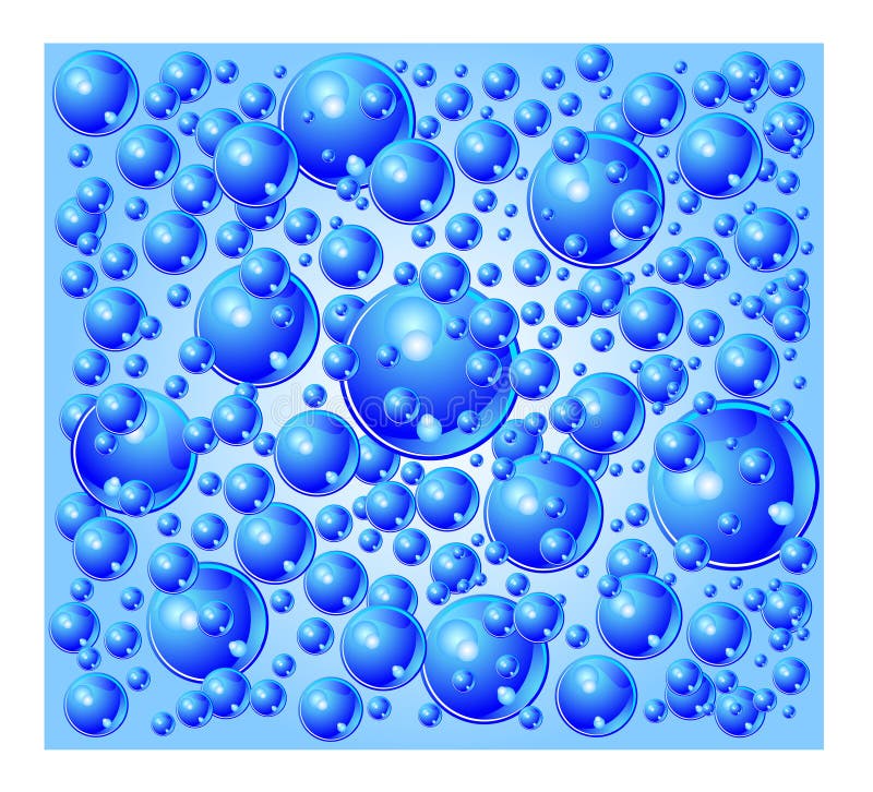 Bubbles in blue stock vector. Illustration of carbonated - 7033240