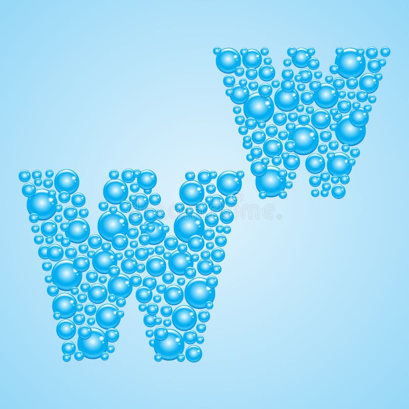 Bubbles in Blue. Alphabet of Bubbles. Eps 10. Stock Vector ...