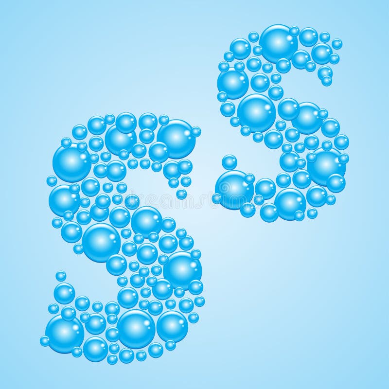 Bubbles in Blue. Alphabet of Bubbles. Eps 10. Stock Vector ...